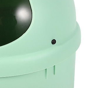 DEARMAMY Cute Frog Trash Can Plastic Wastebasket Kawaii Waste Garbage Bin with Lid Bathroom Trash Can Garbage Basket Bin Rubbish Container Under Desk Trash Bin for Kid Room