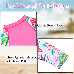 LOSORN ZPY Baby Toddler Boy Girl Two Piece Swimsuit Swimwear Bathing Suit UPF 50+ Pink M