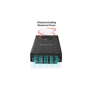 SotMa 10 Port USB C 2.0 Hub - USB Type C Hub - Multi-Port USB-C Hub - Powered USB C Expander for Mining - USB C Big Power Splitter with 12V 10A Power Adapter, LEDs, Mounting Bracket - Black