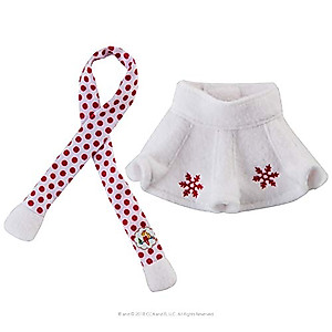 The Elf on the Shelf Claus Couture Collection Snowflake Skirt & Scarf- Scout Elf Not Included