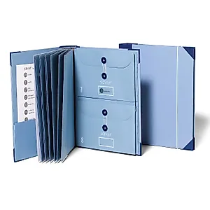 Savor | The Folio Document Organizer™ | Custom Dyed Cloth Bound Expanding File Folder for Important Papers, Emergency Binder, Birth Certificates, Social Security Cards, Passports, and Letters