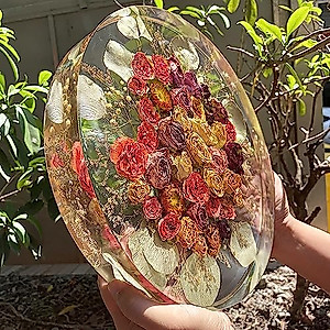 RESINWORLD 12'X2'' Deep Large Round Tray Mold, Tray Board Table Clock Silicone Molds for Resin Casting, Floral Flower Preservation Bouquet Resin Mold