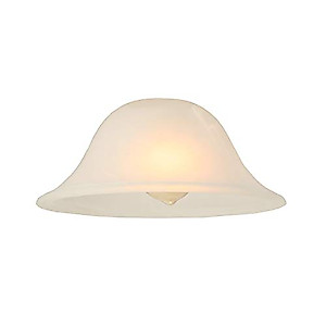 Giluta Small Floor Lamp Glass Shade Replacement Globe -Fitting Opening 1.625" Modern Alabaster Style Light Fixture Shade, Height: 4.13 inch, Width: 9.45 inch. Lipless
