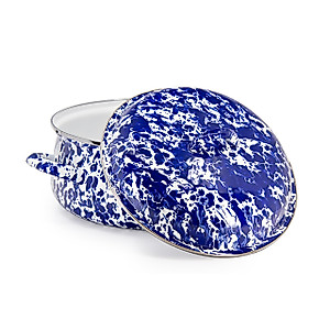 Golden Rabbit Enamelware - 4qt Dutch Oven (Cobalt Swirl)