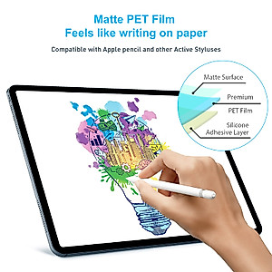 FOJOJO [2 PACK Paper Screen Protector for iPad Pro 11 inch 2022(2021, 2020, 2018),iPad Air 5 (2022), iPad Air 4 (2020) 10.9 inch, Anti Glare Fingerprint Proof Matte PET Film for Writing & Drawing