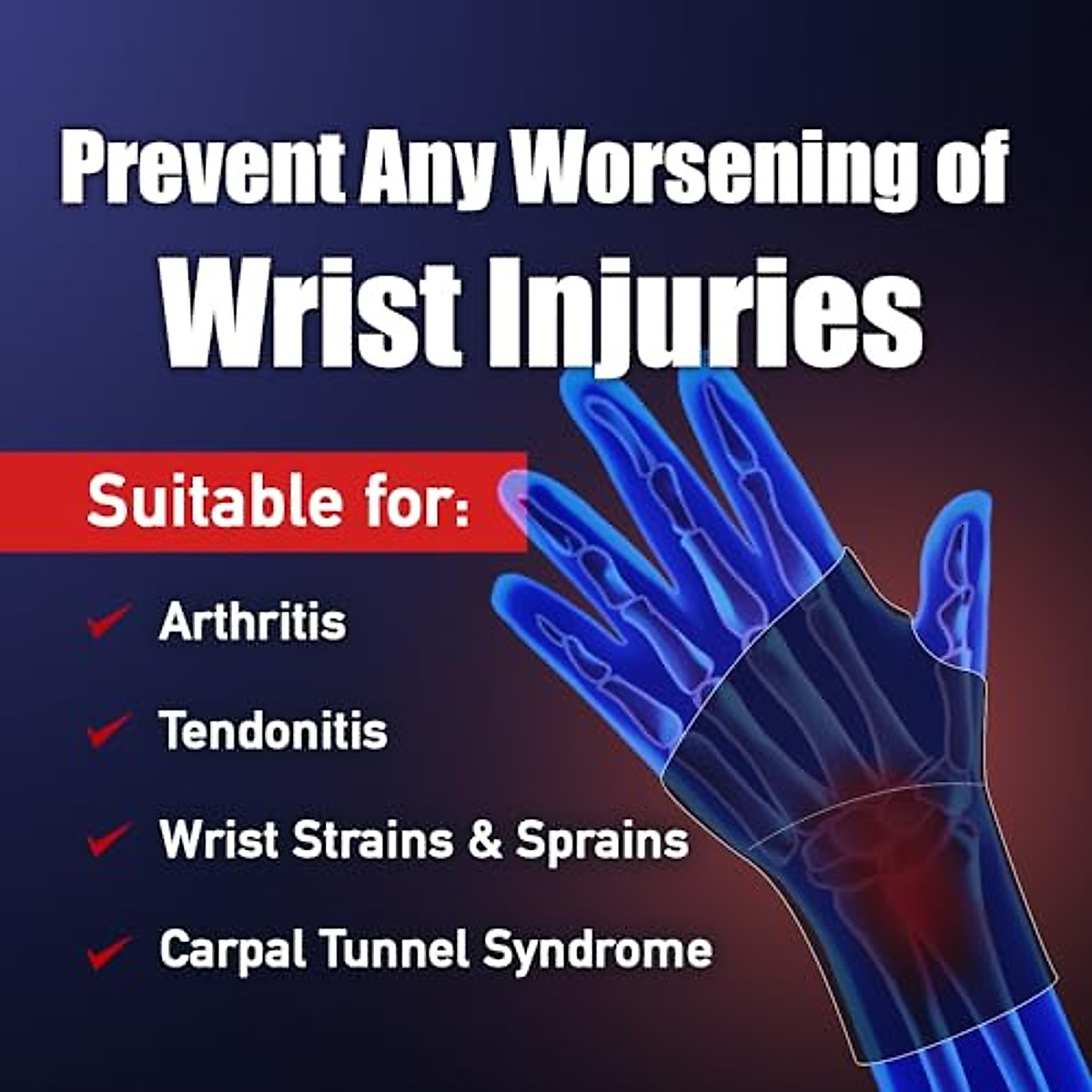 ZOYER Carpal Tunnel Wrist Brace Night Support, Breathable and Comfortable Wrist Compression Sleeve, Reversible Wrist Wrap for Tendonitis, Arthritis, Workout Wrist Support for Women and Men