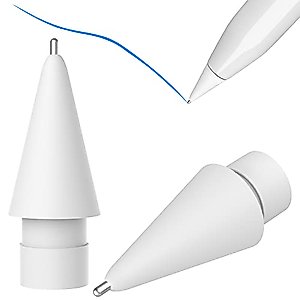 Upgraded 2 Pack Pencil Tips for Apple Pencil ,No Wear Out Fine Point Precise Control Pencil Replacement Nibs ,Compatible with Apple Pencil 1st Gen and 2nd Gen/ iPad Pro Pencil ,White