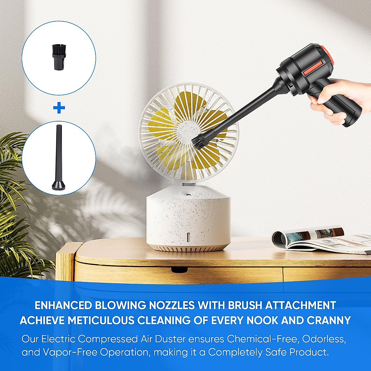 MIRAKLASS Electric Duster, Mini Vaccum, Wireless Handheld Car Vacuum Cleaner, Air Duster Vacuum, Computer Vacuum, Pc Vacuum, Wireless Car Vacuum, Auto Vacuum Cleaner for Car