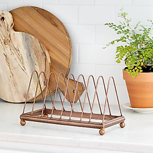 Park Hill Collection EAC00925 Copper Finish Metal Dish Rack, 12-inch Length, Copper