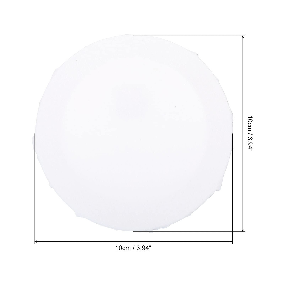 PATIKIL Paint Canvases Panel for Painting, 4 Pack 4x4 Inch Round Wood Frame Stretched Blank Art Board Panels for Acrylic, Oil, Tempera Painting, White