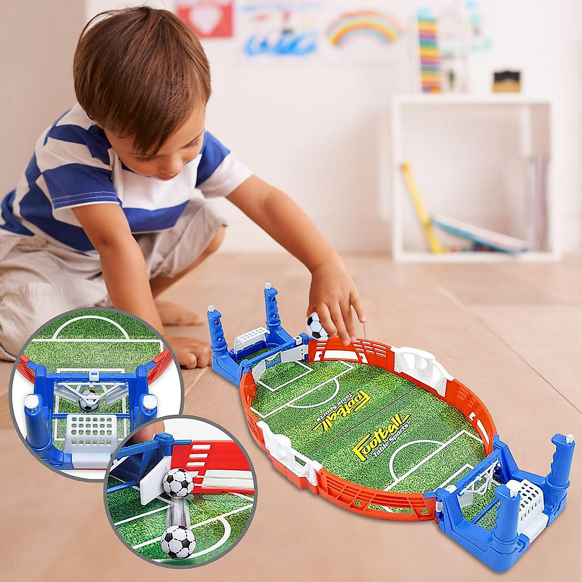 Fooseballs Table Mini Tabletop Soccer Game Tables Foosball Table for Kids Competition Sports Games Mini Football Board Match Game kit LANNAO