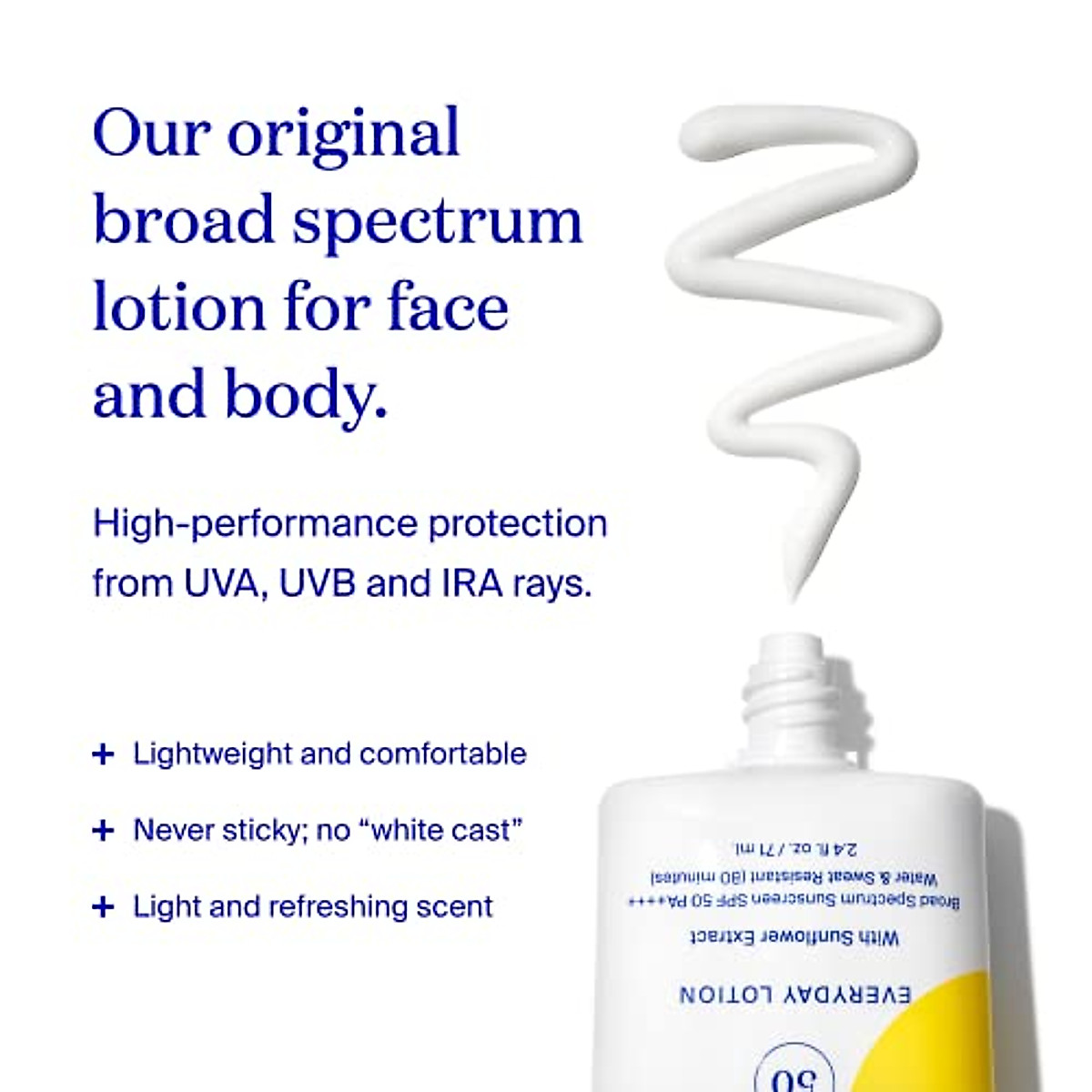 Supergoop! PLAY Everyday Lotion SPF 50-2.4 fl oz - Broad Spectrum Body & Face Sunscreen for Sensitive Skin - Great for Active Days - Fast Absorbing, Water & Sweat Resistant - Reef Friendly