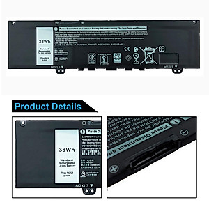 EBKK 38Wh F62G0 39DY5 Battery for Dell Inspiron 13 7000 7373 7370 7380 7386 2-in-1 5370 P83G P83G001 P83G002 P87G001 P83G002 P87G Vostro 13-5370-D1505G R1605S D1525S D1605S Series F62GO CHA01 RPJC3