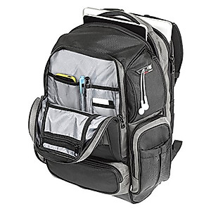 FUL Big Easy 17 Inch Sleeve Laptop Backpack, Padded Computer Bag for Commute or Travel, Black