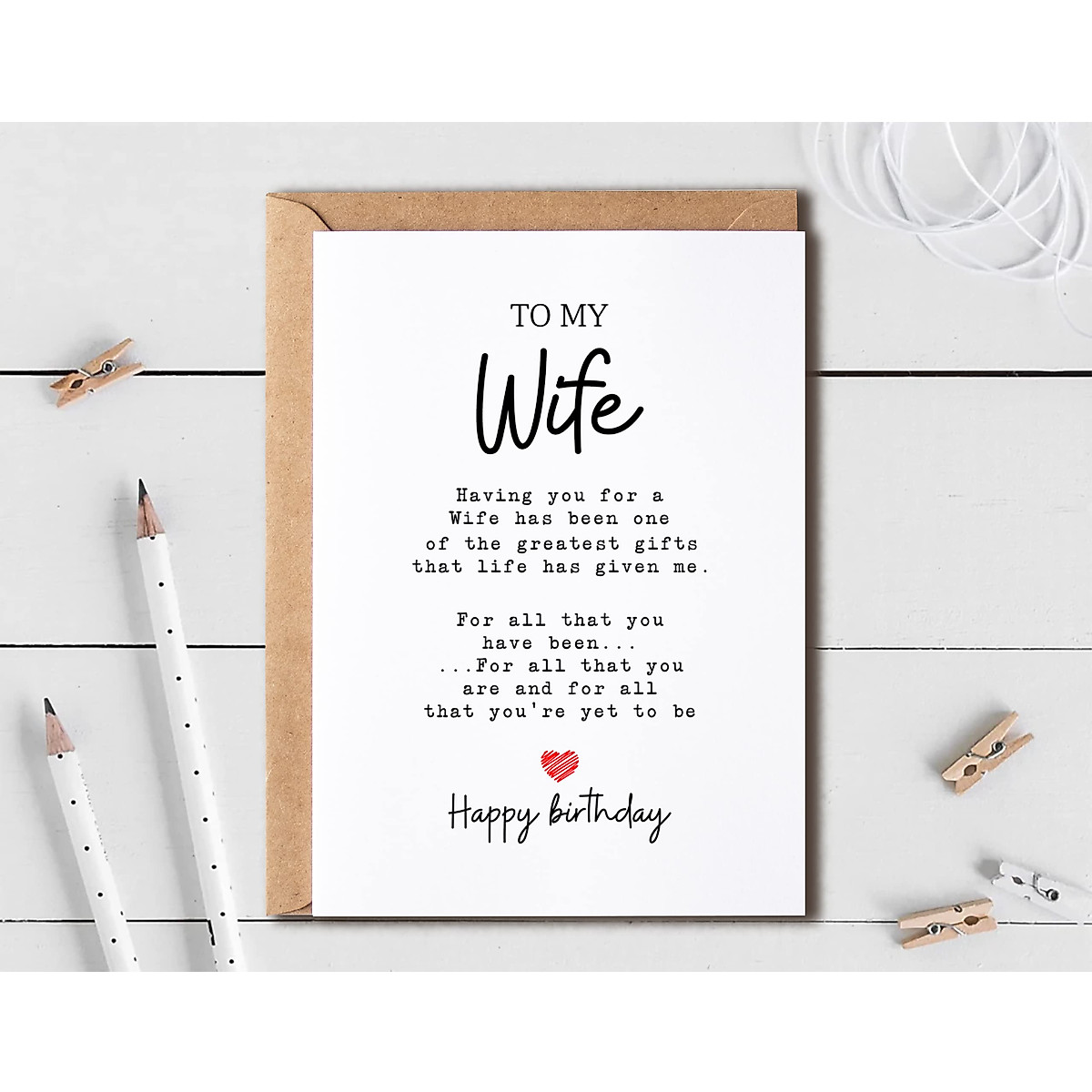To My Wife - Wife Birthday Card - Wife Is The Greatest Gifts In My Life - Birthday Card For Wife - Gift For Wife Card- Christmas Gifts For Wife