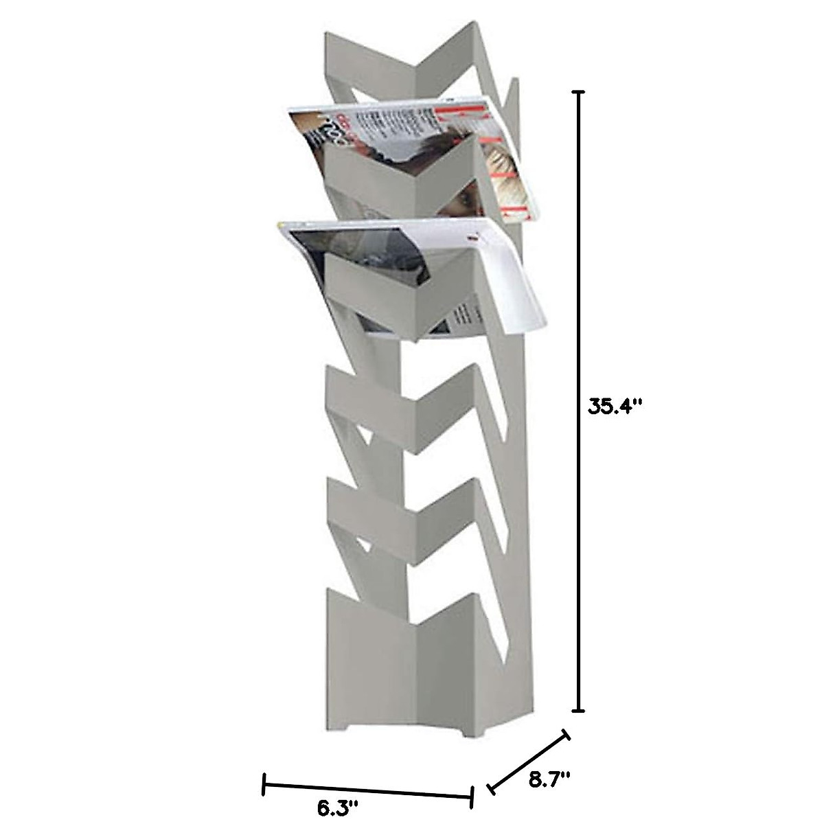 News Magazine Holder Finish: Silver