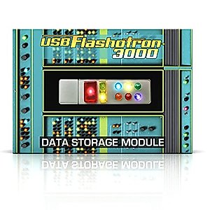 Retro USB Light Up Memory Stick, Flash Drive w/LED 1950's Retro Sci-fi Space Age Action and Totally Cool Storage/Gift Box (Matte Finish)