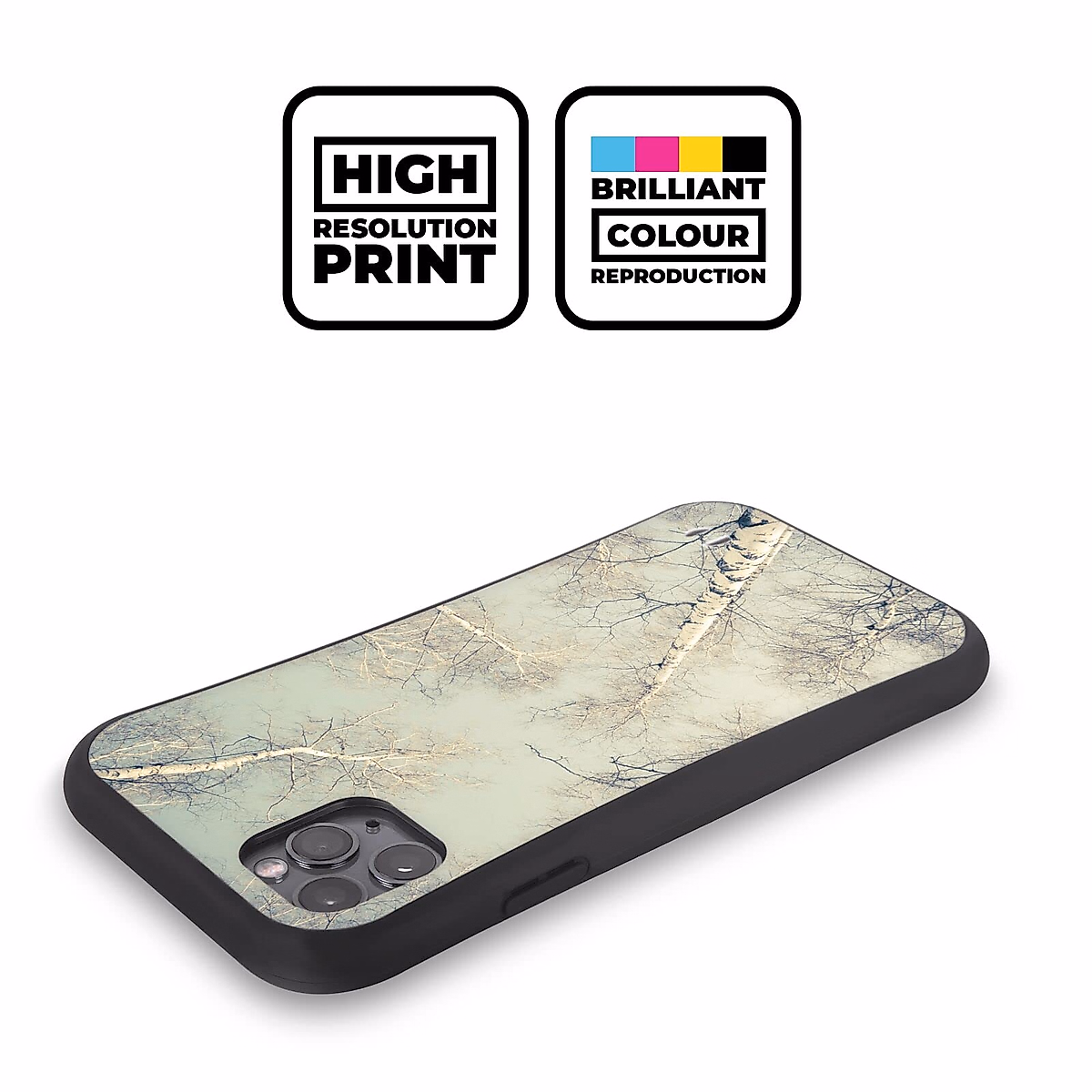 Head Case Designs Officially Licensed Dorit Fuhg Birch Trees Nature Hybrid Case Compatible with Apple iPhone 14