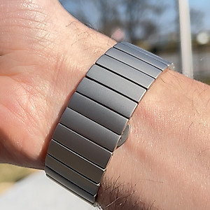 Ultra 2 Titanium Link Bracelet Compatible with Apple Watch Ultra 2 (49mm) - Grade 2 Titanium Band with DLC Coating (Diamond-Like-Carbon) for Scratch Resistance