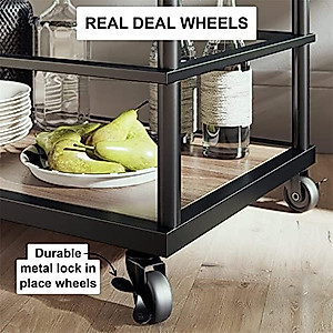 JYDQM Kitchen Trolley 3/4 Tier Bedroom Snacks Cart Bathroom Storage Rack with Wheels Househlod Standing Shelf