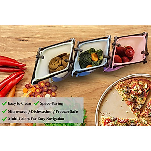 Reusable Silicone Food Bag Odorless Dishwasher Safe No Pop Open Leakproof Snack Bags Stand-Up Easy Dry Flat Bottom Freezer Food Storage Bag Best Ziplock Bags Alternative For Meats, Marinates