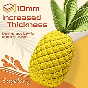 Sugelary Squeaky Dog Toys for Aggressive Chewer Large Medium Breed Dog, Indestructible Tough Durable Dog Chew Toys with Natural Rubber