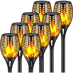 Aityvert Upgraded Large Solar Torch Lights, 43'''' Waterproof Outdoor 96 LED Dancing Flames Lights, Flickering Flames Garden Lights, Auto On/Off L&scape Pathway Patio Driveway Lighting (8 pcs )