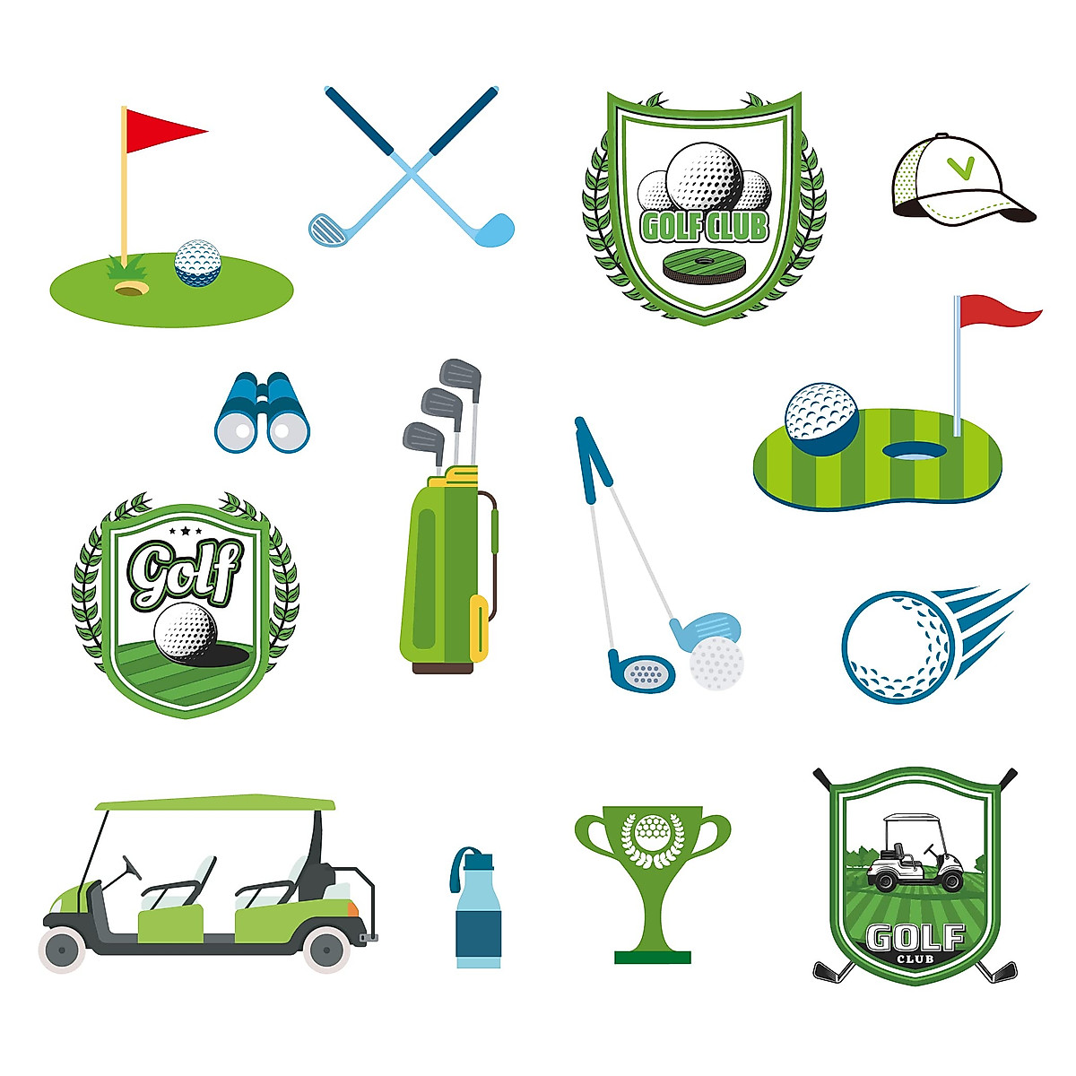 24 Sheets Golf Temporary Tattoos, Birthday Decorations Golf Party Favors