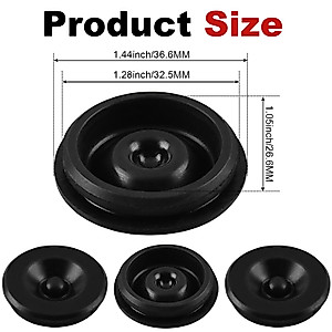 JADODE Trailer Bearing Dust Cap 2.44 in Trailer Axle Dust Cap with 8 Rubber Plugs Heavy Duty Grease Covers Bolt Metal Trailer Hub Dust Caps for Most 5200-6000lbs Trailer Dexter Trailer Camper RV