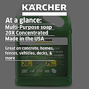 Karcher Pressure Washer Multi-Purpose Cleaning Soap Concentrate – For All Outdoor Surfaces – 1 Gallon