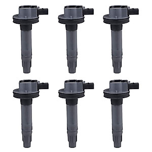 JDMON compatible with Ignition Coils Ford Lincoln Edge, Flex, F150, Explorer, Fusion, Mustang, Taurus, Taurus X, MKS, MKX, MKZ 3.5L, 3.7L V6 2007-2017 - Replaces 7T4E-12A375-EE, 7T4Z12029E Set of 6