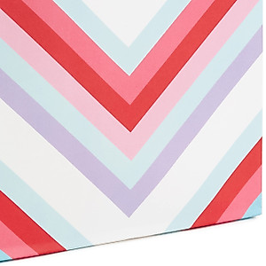 Hallmark Valentine's Day Assorted Size Gift Bags (8 Bags: 3 Small 6", 3 Medium 9", 2 Large 13") Hearts and Stripes