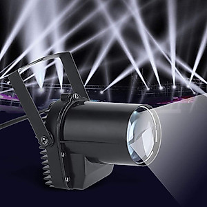 LED Stage Light, 12W LED Beam Spotlight Party Stage Disco Pub Festival Effect Pinspot Lights for Party Disco Clubs KTV Pub Show Wedding DJ Stage Light, US Plug 110V