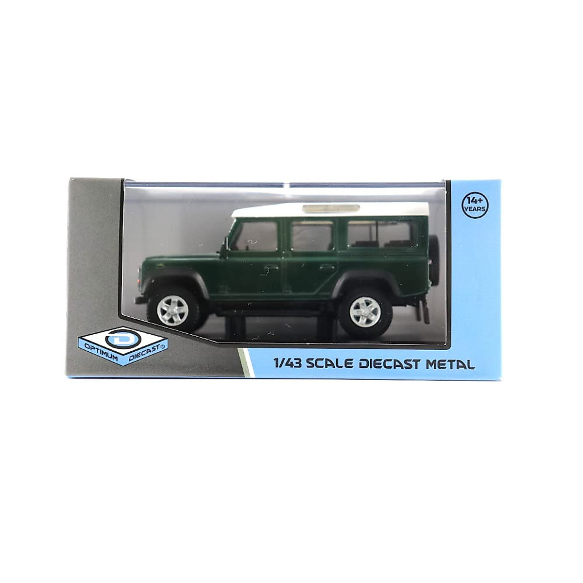 Motor city classics 1:43 Land Rover Defender British Green - Optimum Diecast