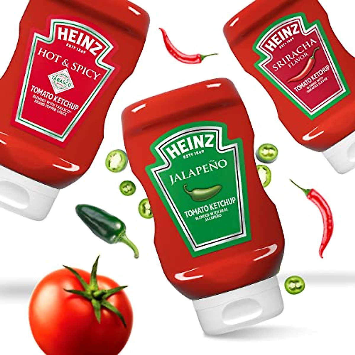Heinz Jalapeno Tomato Ketchup Blended with Jalapeno (14 oz Bottle)