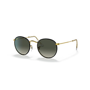 Ray-Ban RB3447JM Round Full Color Sunglasses, Yellow On Legend Gold/Yellow/Vintage Orange/Brown Gradient, 50 mm