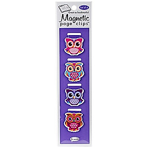 Owls Illustrated Magnetic Page Clips Set of 4 by Re-marks