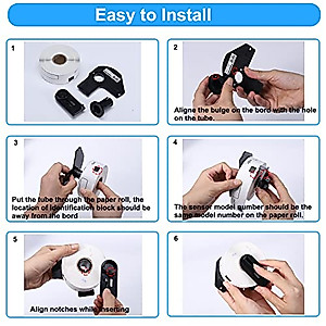 DK-1201 QL-800 Die Cut Address Label Replacement for Brother DK1201 Die-Cut Standard Rolled Address Labels 29mm x 90mm, Use for Brother QL-700 QL-810W QL-820NWB Label Printers, 12 Rolls(400pcs/roll)