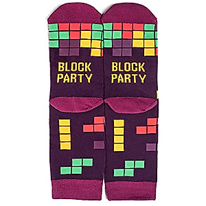 Do Not Disturb I'm Gaming Video Game Socks - Funny Gamer Gifts For Men and Women (Block Party)