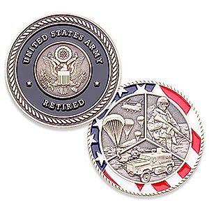 Army Retired Challenge Coin - United States Army Challenge Coin - Amazing US Army Retired Military Coin - Designed by Military Veterans!