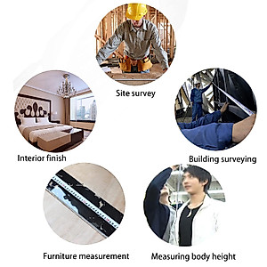 GAILY YOUTH Measuring Tape with Matte Finish, 7.5 Meter Stainless Steel Tape Measure with Nylon Coating,Self Locking Tape Measure Retractable Measuring Tape with Rubber Protective Casing