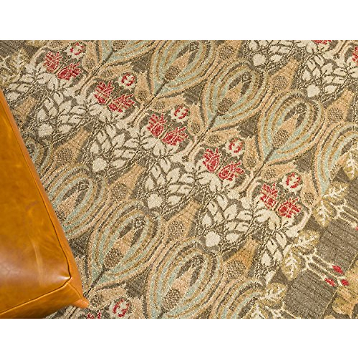 Unique Loom Edinburgh Collection Classic Oriental Traditional French Country Inspired Border Design Area Rug, 5 x 8 ft, Brown/Beige