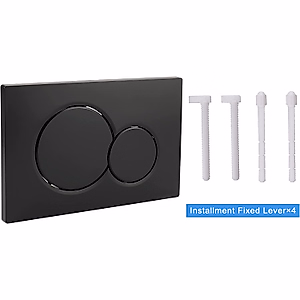 Dual Flush Actuator Plate Front Actuation Compatible with Geberit 115.770.46.6, Matte Black