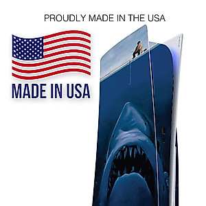 ITS A Skin Skins Compatible with Sony Playstation 5 Console Disc Edition - Protective Decal Overlay Stickers wrap Cover - Great White Under Boat