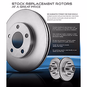 Callahan CRK11991 FRONT 350mm Premium OE 6 Lug [2] Brake Rotors + Ceramic Pads + Clips [fit Ford F-150 Expedition Linc Navigator]