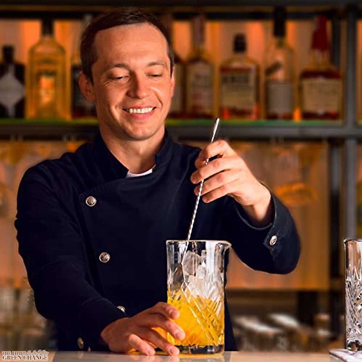 Bar Spoon Cocktail Mixing Spoon - 4Pcs Stainless Steel Long Handle Metal Spoon - 12" Long Stirring Spoon for Bartender, Cocktail Spoon Long Handle