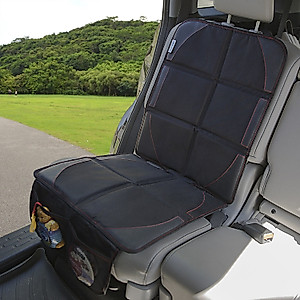 Cheekie Monkie Super Seat Protection Mat, Auto Seat Protector (Seat Cover) with Waterproof Material, Extra Strength Non-Slip Backing, and Sturdy Foam Pads Fits Most Vehicles