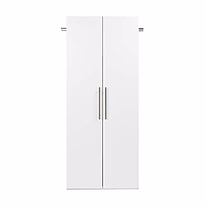 Prepac HangUps Shoe Storage Cabinet, 16"D x 30"W x 72"H, White