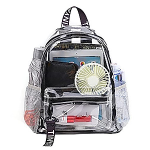 Tellrain Clear Backpack Purse for Women Large Capacity Heavy Duty Transparent Backpacks Fashion PVC Beach Bag Bookbags