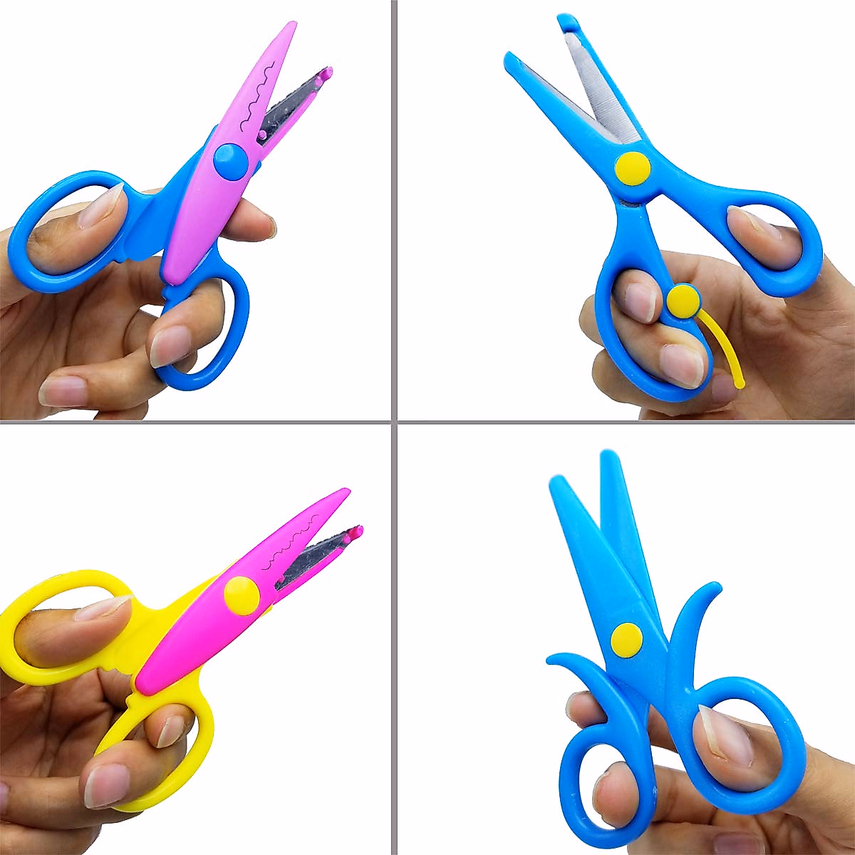 M-jump Scrapbooking Edger Scissors Scrapbooking Supplies Paper Decorative Edge Scissors,Wave edge Scissors for Scrapbook Album/decorative Stamps Edge/scrapbook Cards (set of 12)